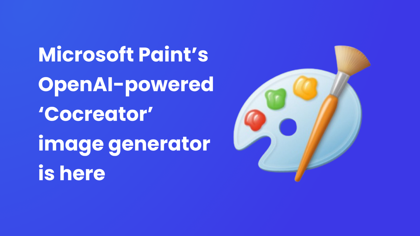 Microsoft Paint - Open AI Image Generator | Treinetic